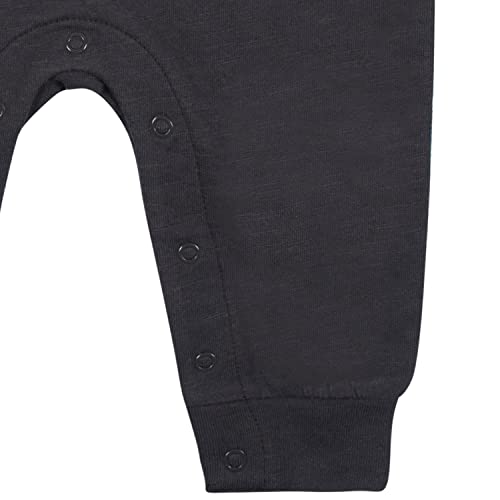 Gerber Baby Boys 2-Pack Long Leg Romper, Tan and Dark Grey, 3-6 Months