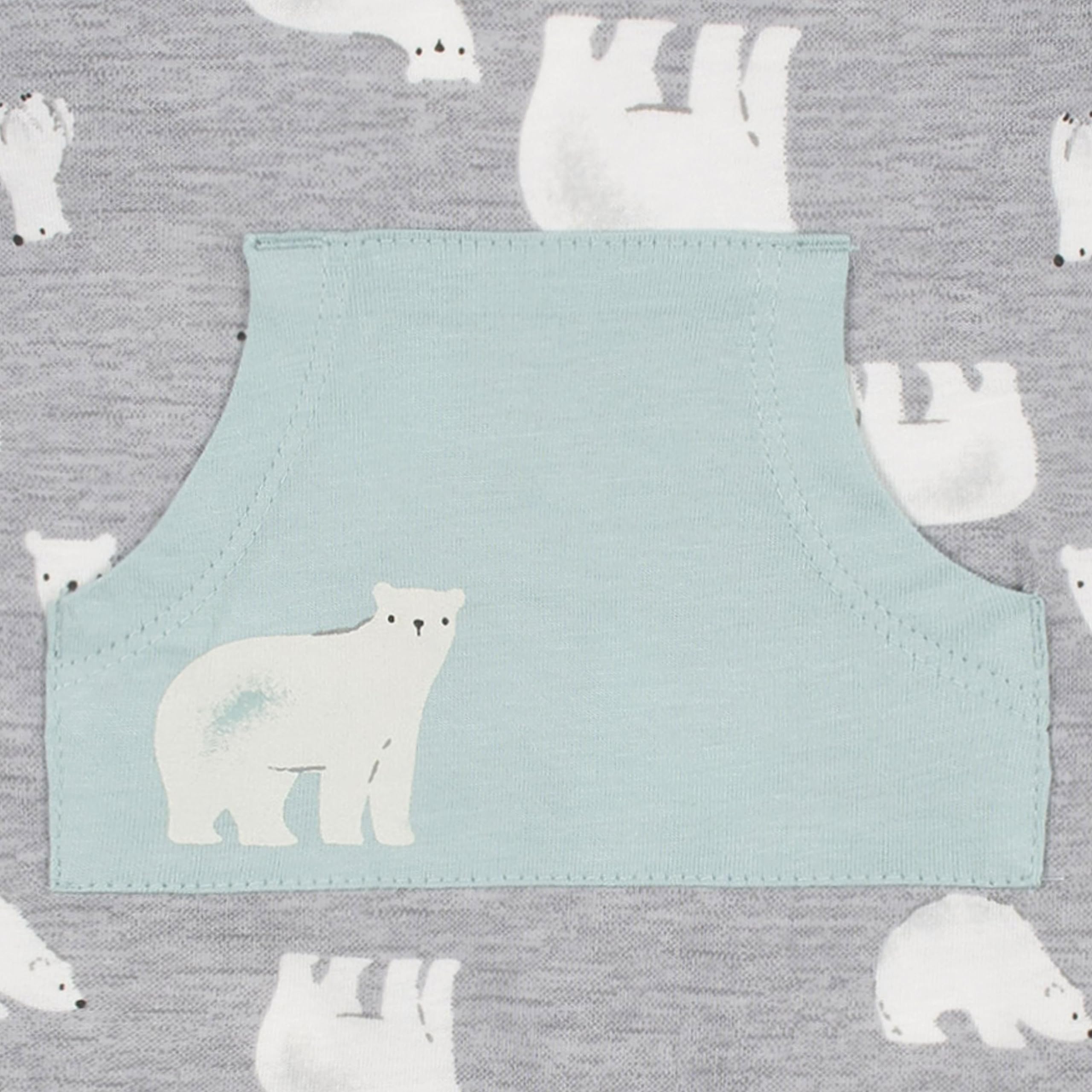 Gerber Baby Boys' 2-Pack Long Sleeve Jumpsuit, Blue Polar Bear, 3-6 Months
