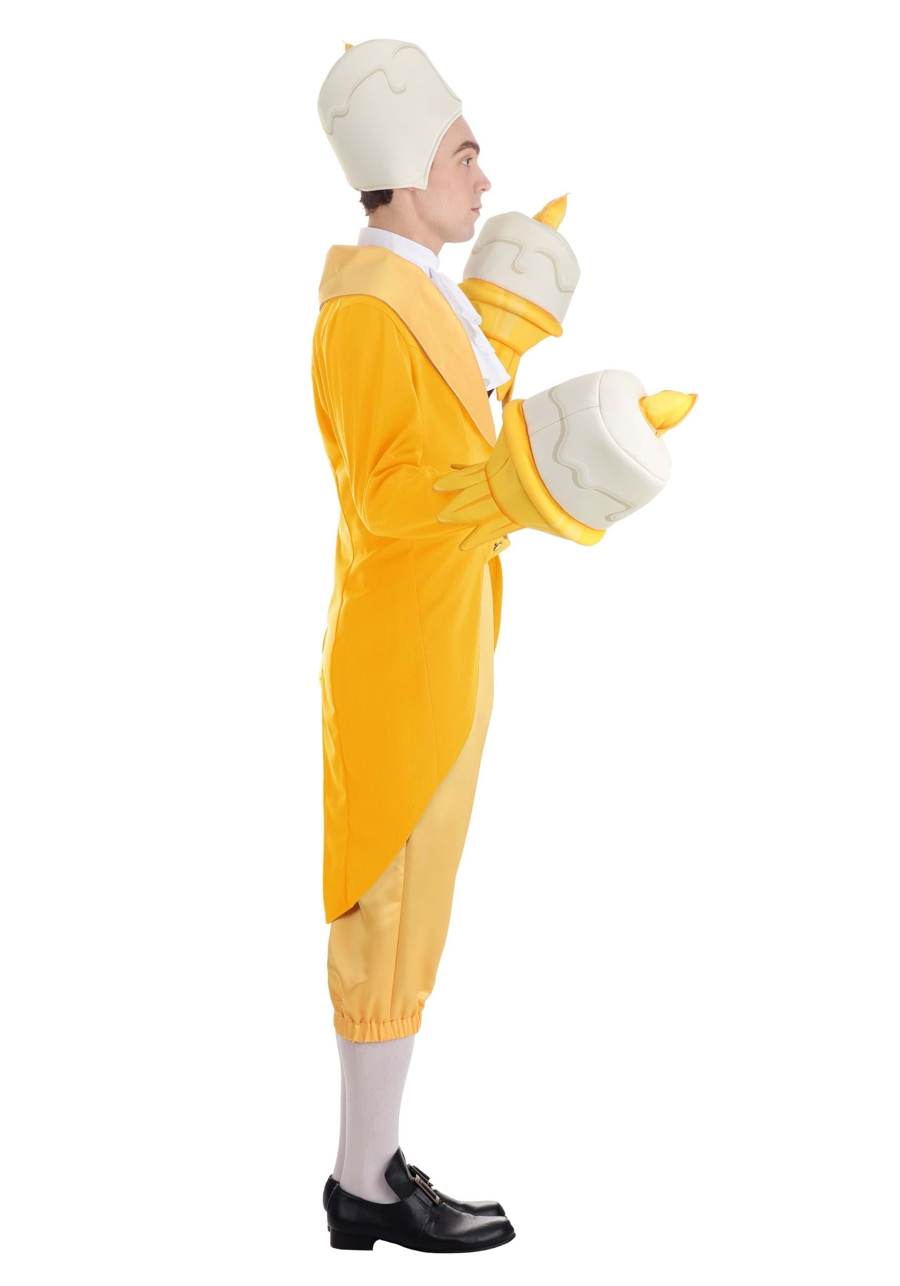 Fun Costumes Disneys Beauty and the Beast Lumiere Costume for Men, Be Our Guest Candlestick Charmer Outfit Medium
