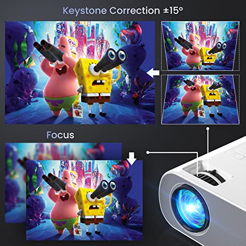 HOMPOW Projector, Native 1080P Full HD Projector CS03