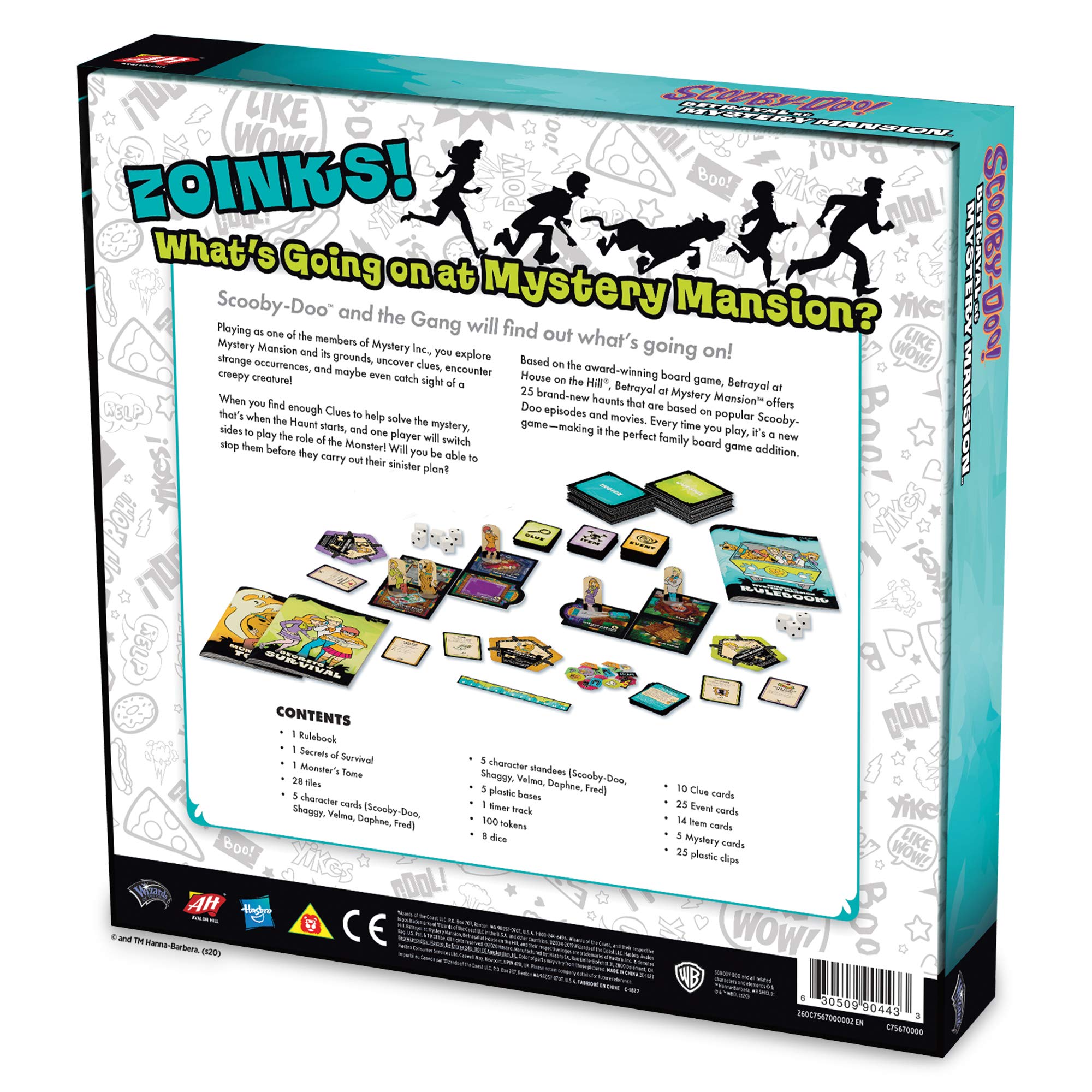Hasbro Gaming Avalon Hill Scooby Doo in Betrayal at Mystery Mansion | Official Betrayal at House on The Hill Board Game | Ages 8+ Black