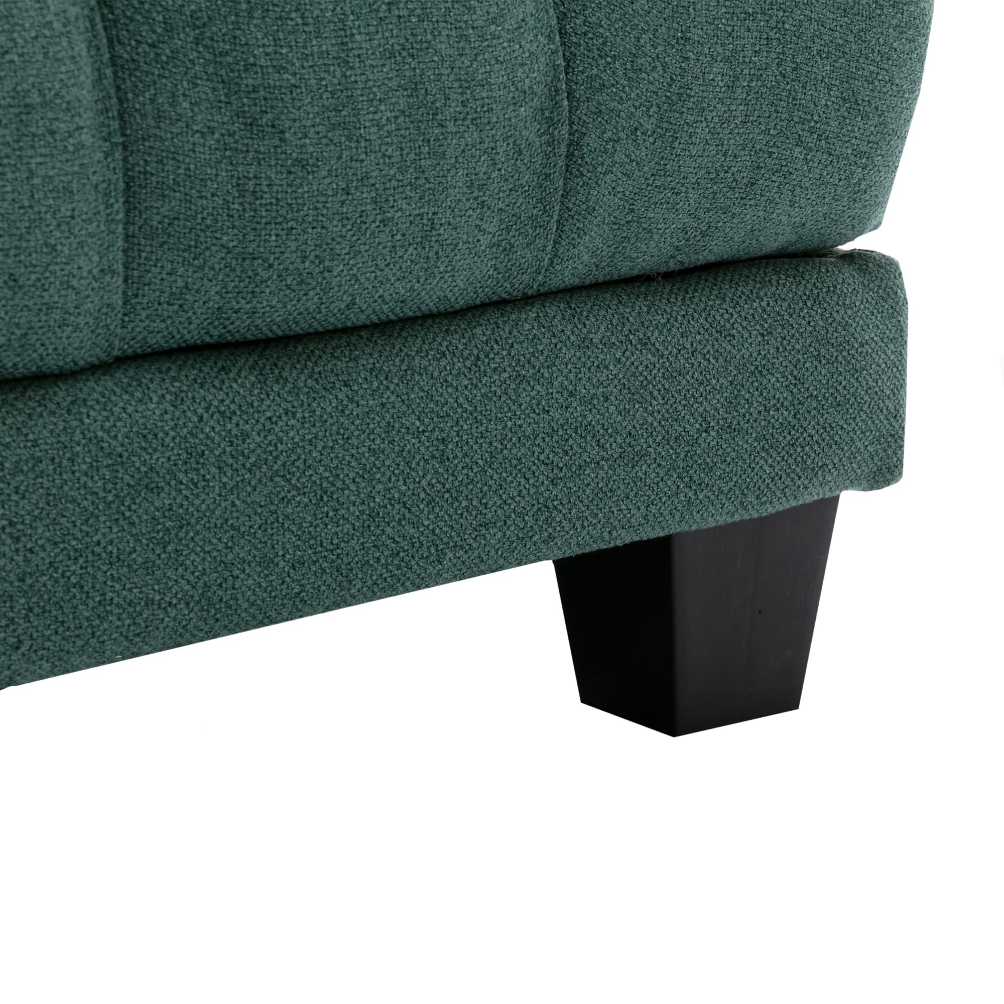 HomSof Chaise Lounge Indoor Convertible Sofa Bed, Adjustable Backrest Lounge Sofa with Thick Padded, Reclining Chair with Solid Rubber Wood Leg