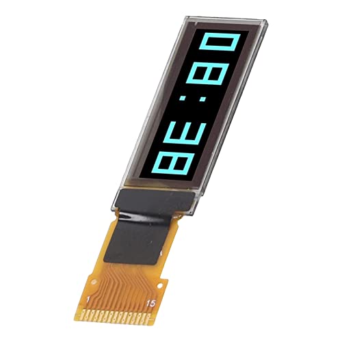 Organic Light Emitting Diode Screen, 15 Pin 0.91in Display Module Thin 4 Pcs Low Power Consumption SPI Interface Self Illumination for Electronic Components(Blue)