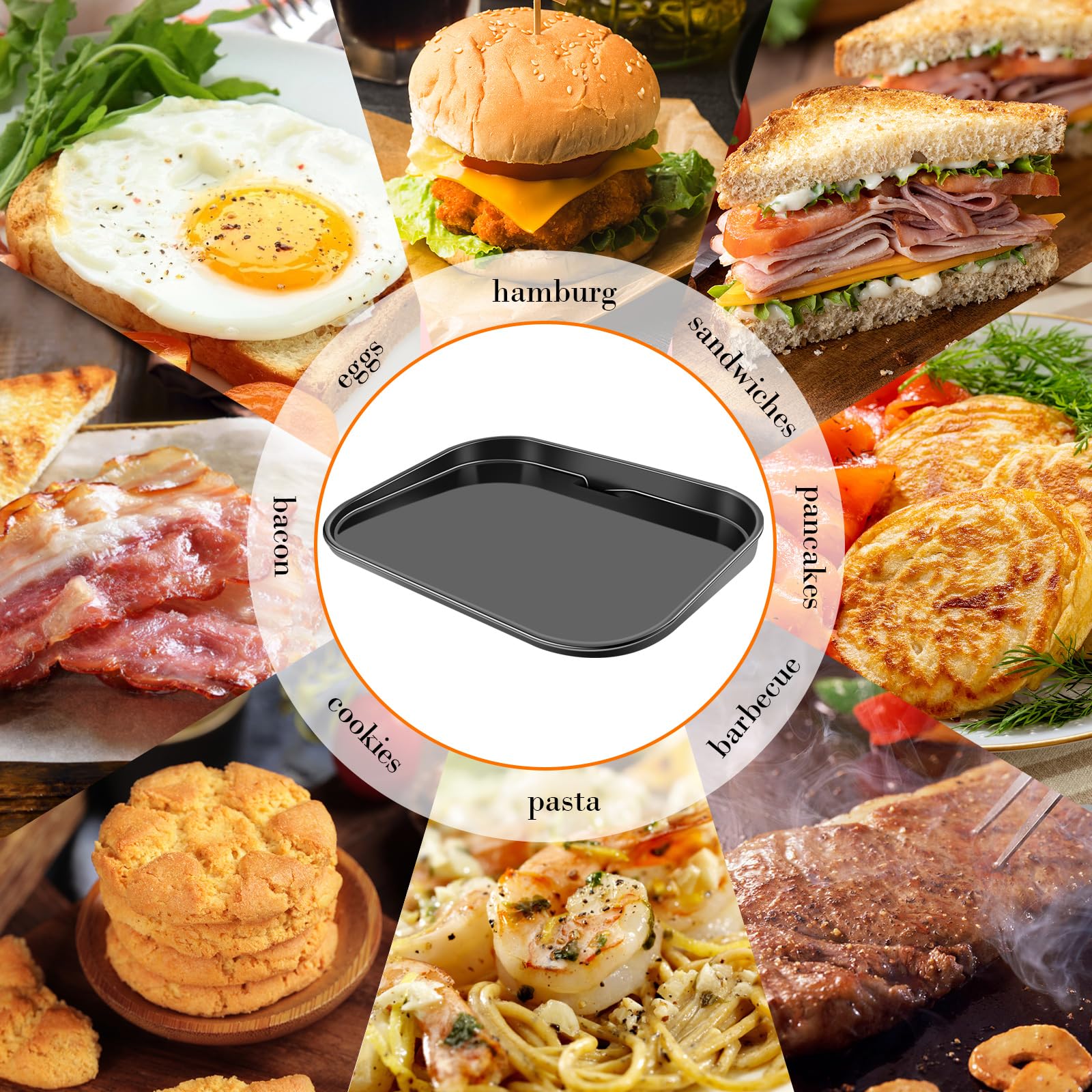 GRILL FORCE Cast Iron Griddle for Ninja Woodfire Grills, Griddle Plate, Flat Top Griddle, Grill Pan Compatible with Ninja Woodfire Outdoor Grills (Ninja OG701) Ceramic Coating, Easy to Clean, Insert