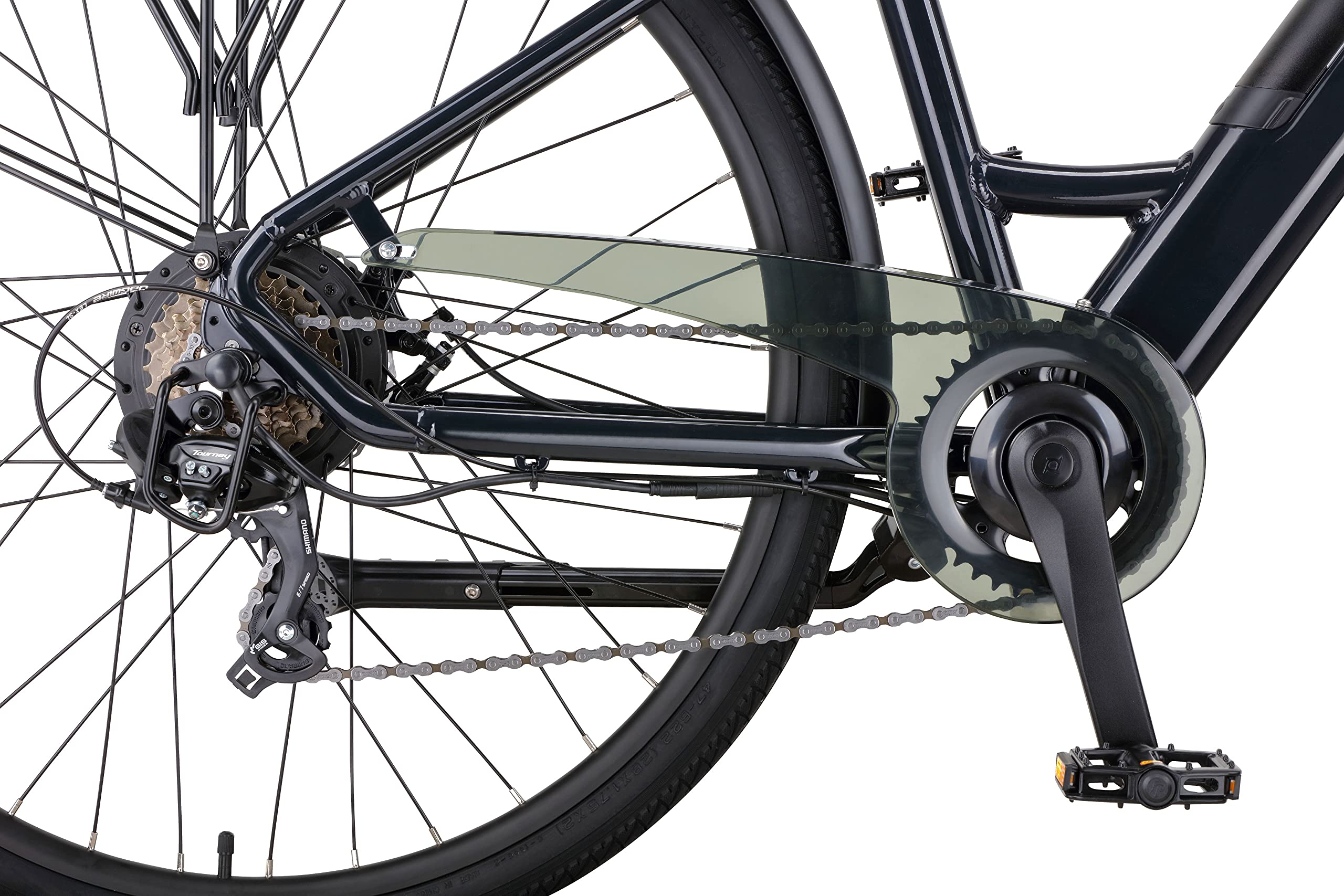 Hurley Electric Bikes Laguna ST Hybrid Step Thru E-Bike with Internal Battery (Navy, S / 16 Fits 5`2″-5'10")