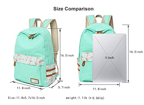 Teen Waterproof Classic Laptop Daypack Sundrop and Moondrop Daily Bookbag Durable Graphic Rucksack