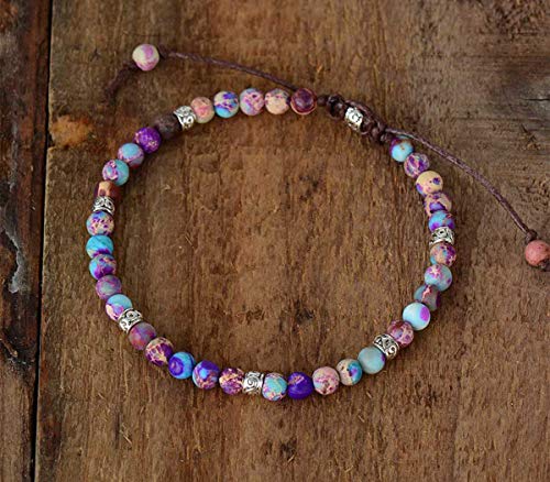 Starto Boho Beads Bracelets Stone Japser Fancy Friendship Bracelets Lovers Couples Yoga Bracelet Jewelry Gifts