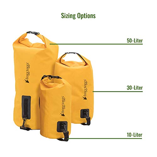 Frog Toggs MDB100-08 PVC Tarpaulin Waterproof Dry Bag with Cooler Insert Yellow, 30L