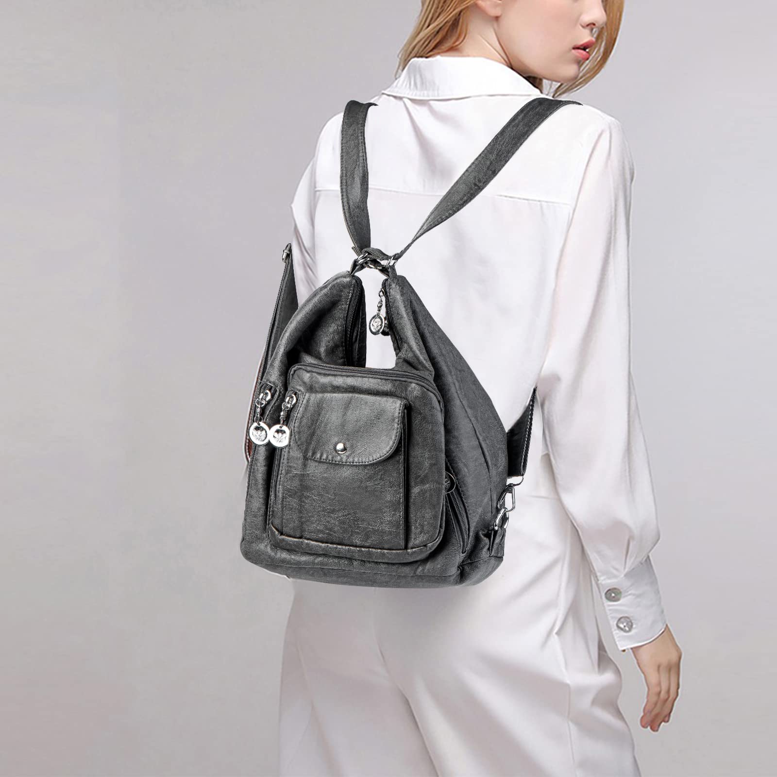 Handbags for Women Hobo Bags Shoulder Bag Tote Bag Satchel Handle Bag (Gray)