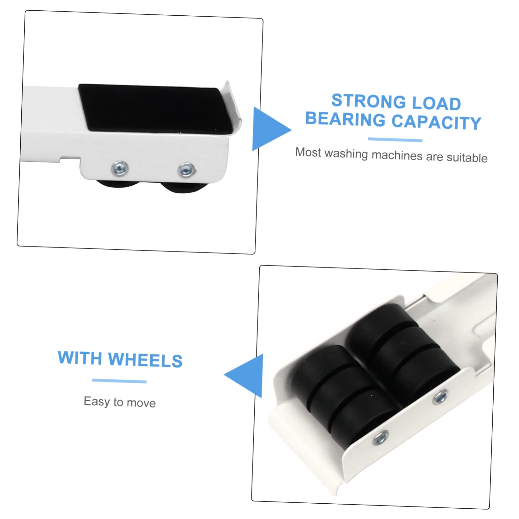 GATHINESS Iron machine bracket washer and dryer pedestals minifridge Machine Rolling Base refrigerator base adjustable fridge stand pulley white iron electrical Refrigerator