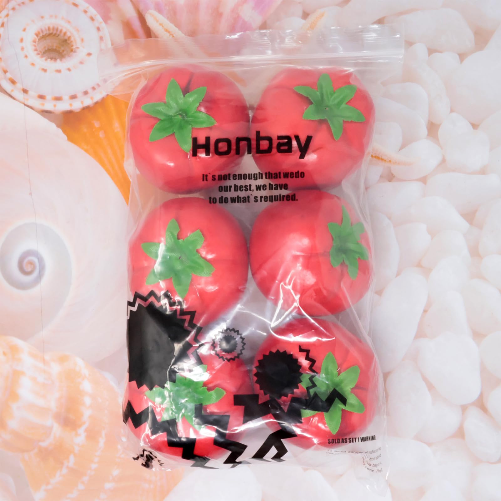 Honbay 6PCS Fake Tomatoes Foam Artificial Tomatoes Model Ornament Simulation Vegetable for Home Party Tabletop Decoration and Photography Prop