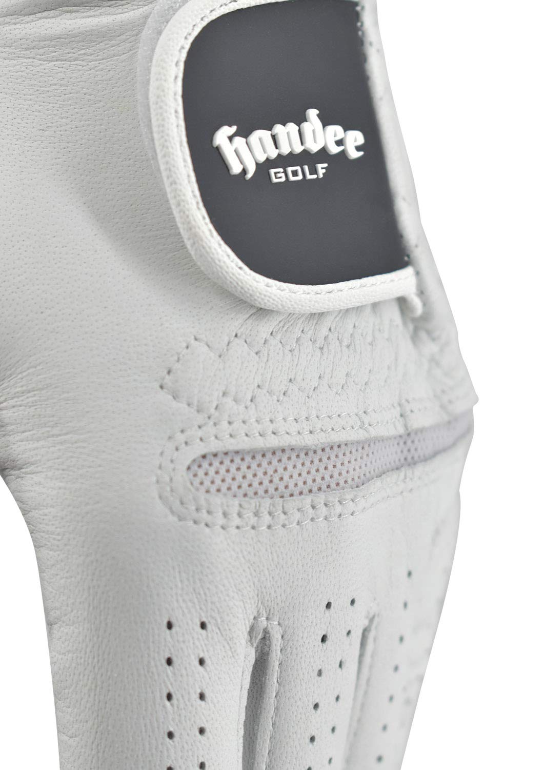 Handee Premium Cabretta Leather Breathable Mesh Golf Glove Left Hand for Men (L)