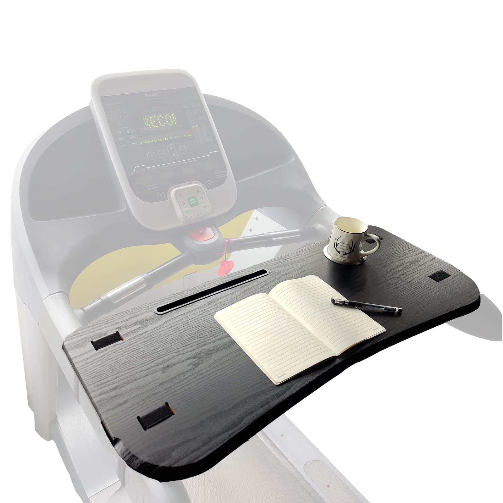 LA TROUVAILLE Universal Treadmill Desk Attachment, Suitable for Treadmills with Slanted or Horizontal Armrests，Ergonomic Platform for Books, Tablets, Laptops and Phone Stand（35.5x15 inch）