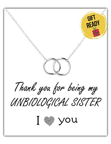 Friendship Necklace Infinity Beyond Pendant Gift card Family Friends Jewelry Love for Her Silver toned, Metal