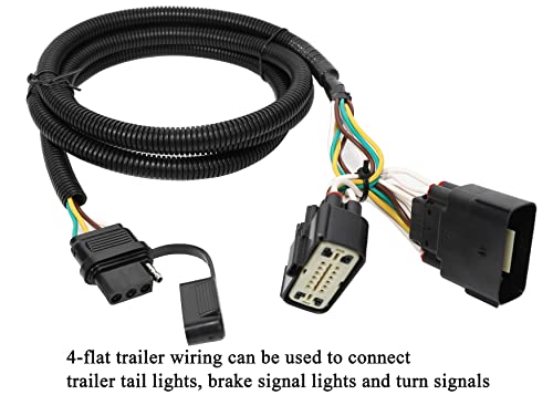 Oyviny Custom 4 Way Trailer Wiring Harness for 2011-2019 Ford Explorer, Plug and Play Trailer Light Wiring for Explorer