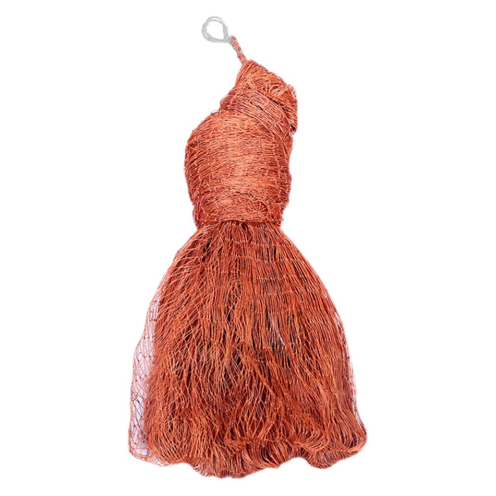 HWTOP Fishing Net, Traditional Old-Fashioned Hand Throwing Net, Automatic Fishing Tool, Durable, for Shrimp, Crab, Fish, 2 Fingers