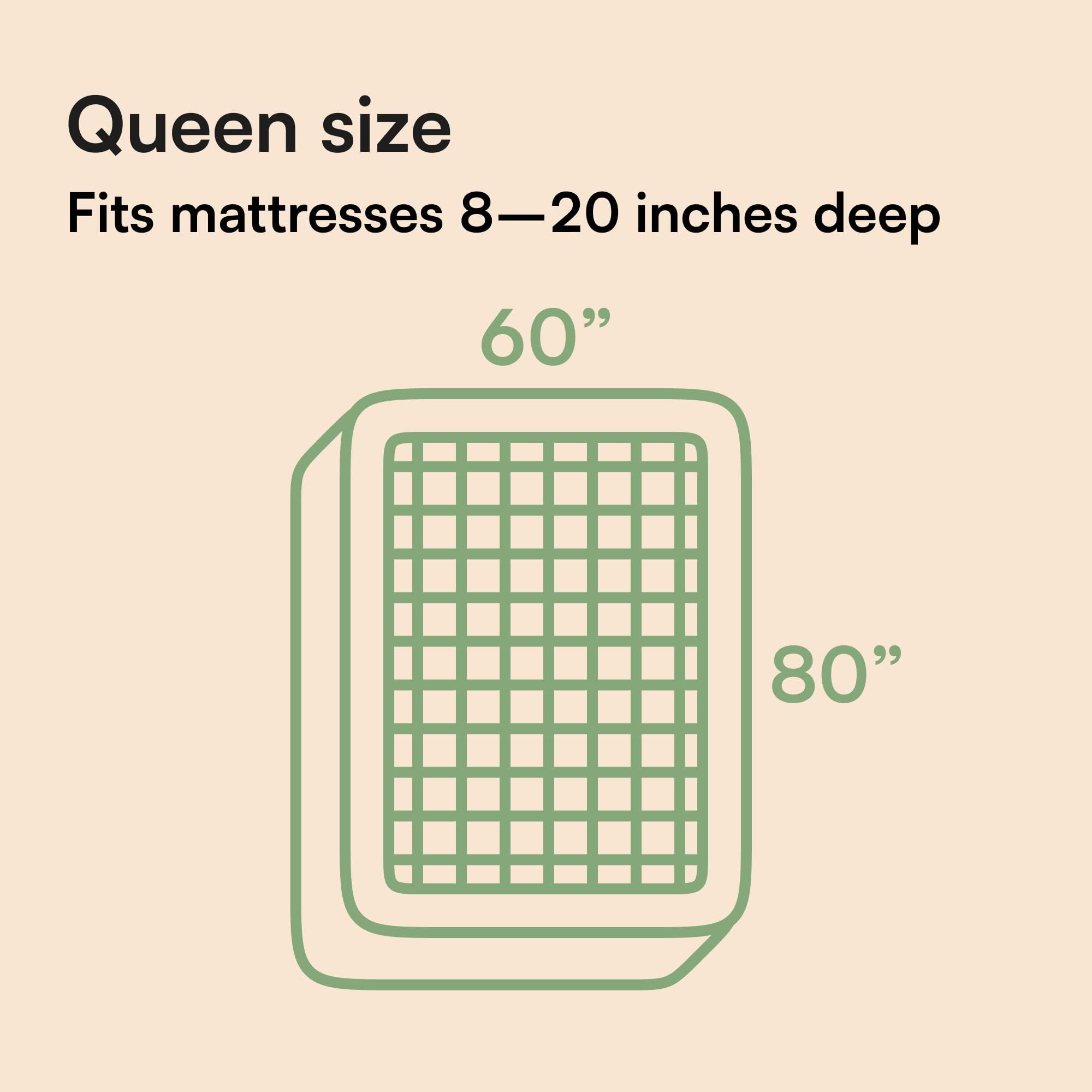 Viscose Made from Bamboo Queen Mattress Topper - Thick Cooling Breathable Pillow Top Mattress Pad for Back Pain Relief - Deep Pocket Topper Fits 8-20 Inches Mattress