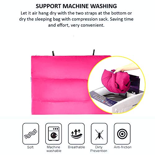 FUNDANGO Lightweight Compact Backpacking Sleeping Bag for Adult, Ultralight 3 Season Thin Warm Weather Waterproof Portable Envelope Sleeping Bag for Camping, Hiking, Summer, Spring, Fall, Women, Men