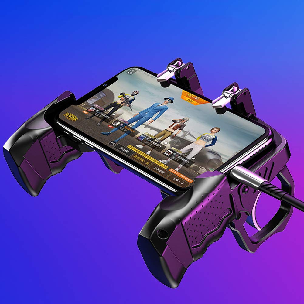 FSIGOM Mobile Controller,Aim Keys L1R1 and Gamepad Knives Out/Rules of Survival,Cellphone Game Trigger,Battle Royale Sensitive Shoot (Mobile Game Controller M)