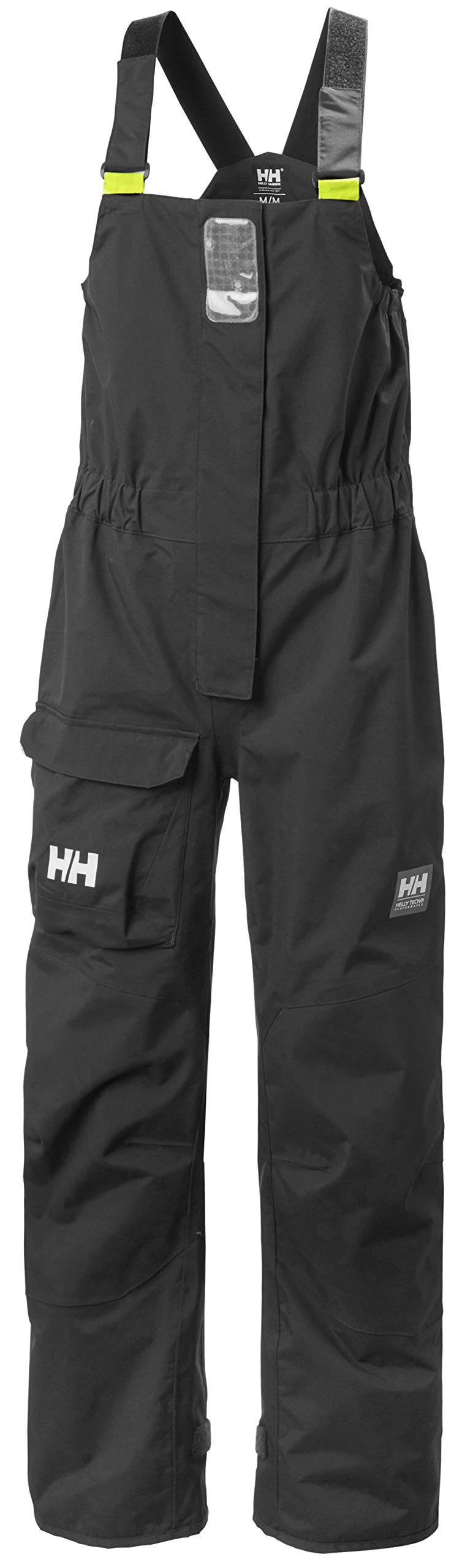 Helly-Hansen Pier 3.0 Coastal Sailing Bib Overalls for Women - Wind/Waterproof and Breathable, with Reinforced Seat & Knees, 980 Ebony-Medium