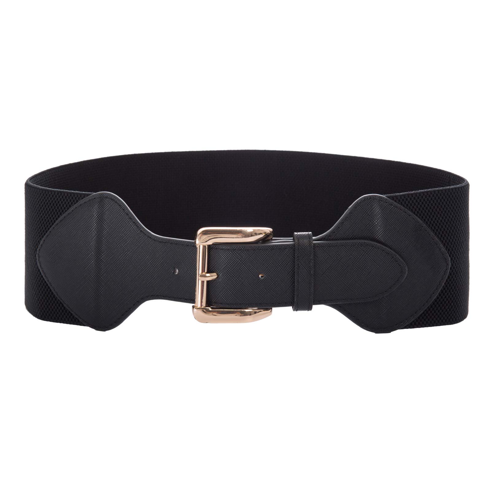 GRACE KARIN Vintage High Stretchy Leather Wide Cinch Belt Waistband Black Size S CL998-1