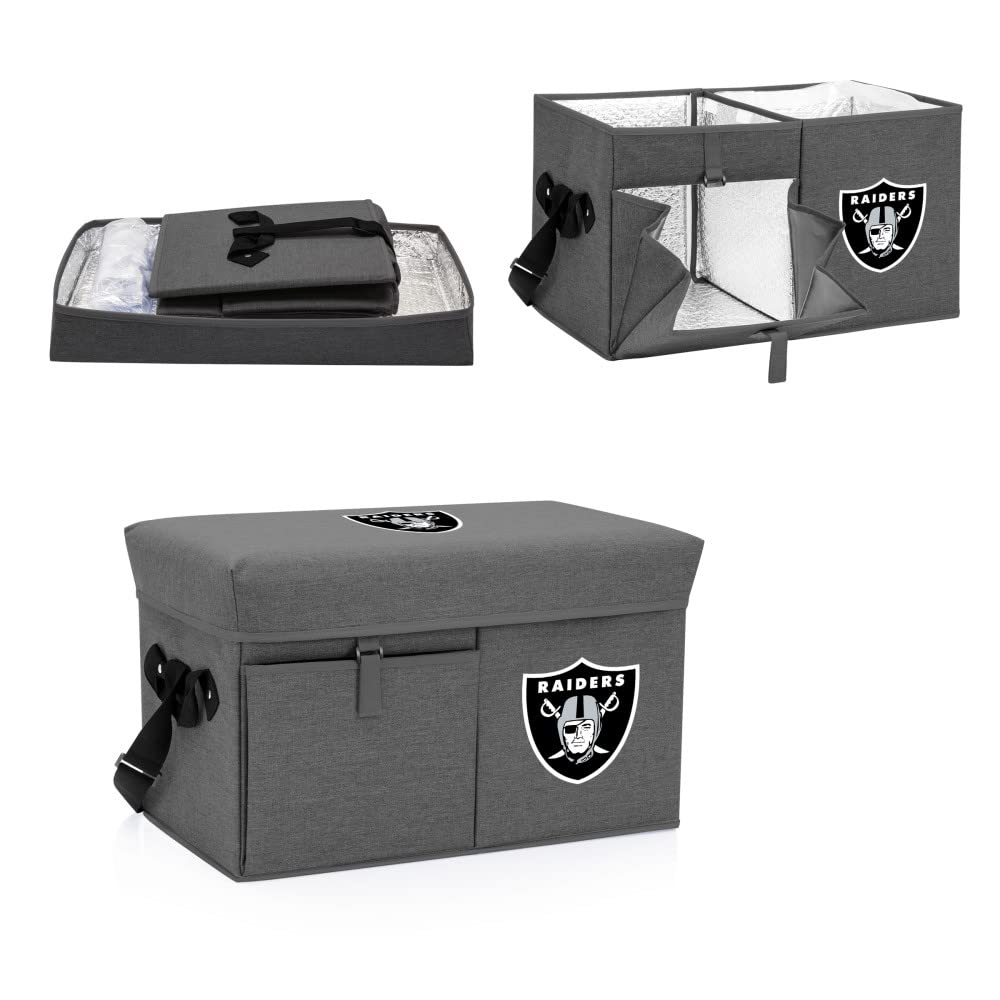 Gray Las Vegas Raiders Ottoman Cooler & Seat