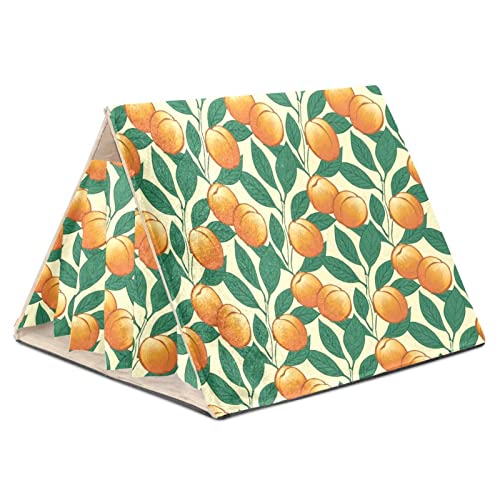 Y-DSIWX Guinea Pig House Bed, Rabbit Large Hideout, Small Animals Nest Hamster Cage Habitats Peach Tree Seamless Pattern