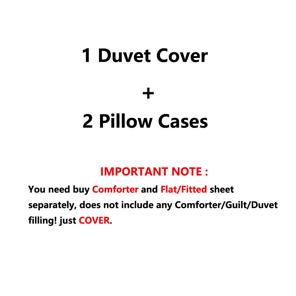 Wolf Warrior by SunimaArt,3PC Bedding Sheet Duvet Cover Set .Included:1*Duvet Cover,2*Pillowcase(no Comforter Inside) ((Queen))