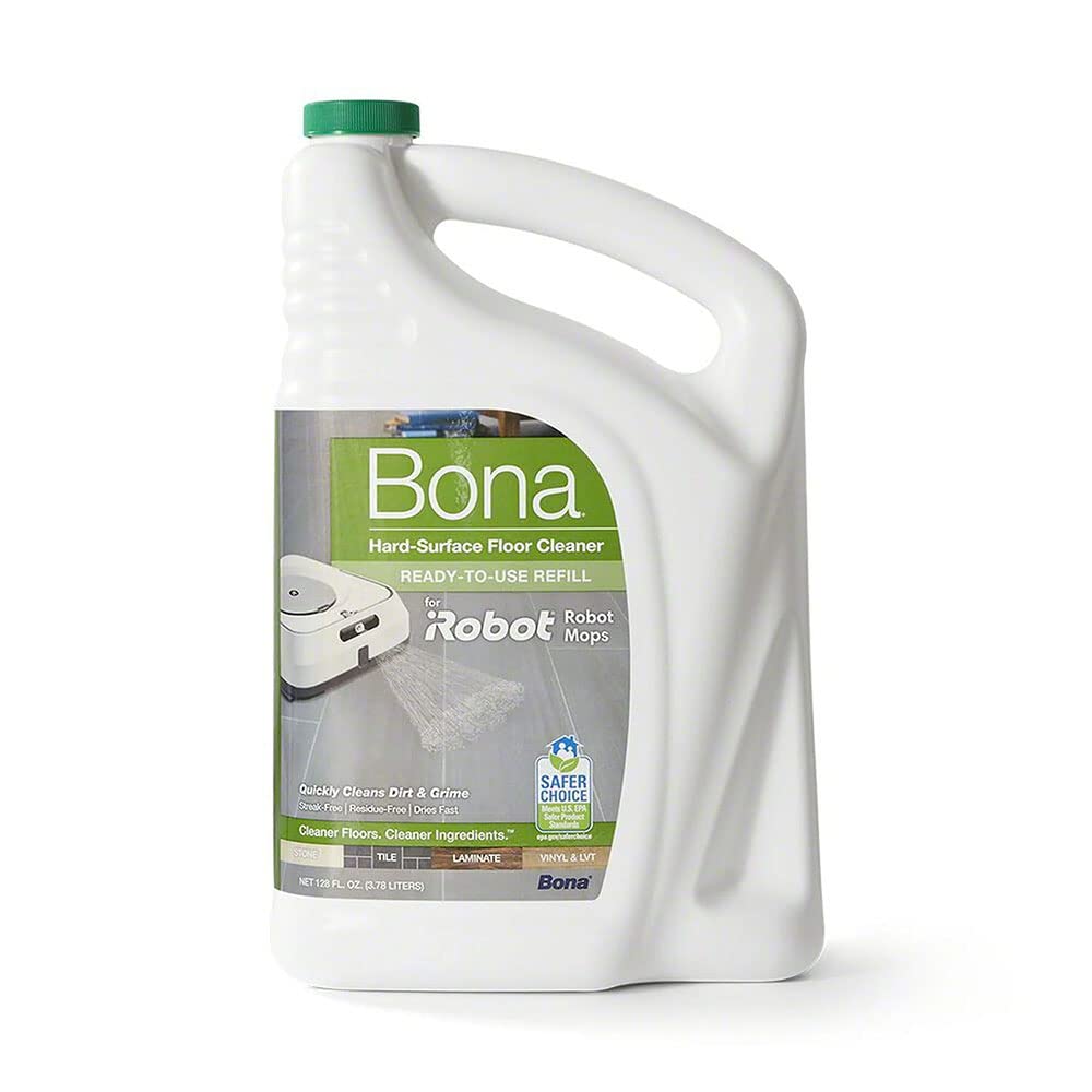 iRobot Authentic Replacement Parts – Roomba Combo and Braava Jet Cleaning Solution, Designed for hardwood and safe for hard-surface floors – Bona Hardwood Floor Cleaner