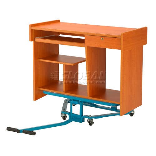 Global Industrial Easy Lift Desk Mover, Steel, Blue