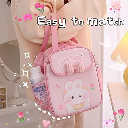 Paidideng Kawaii Bento Box Bento Lunch Box with Lunch Bag,Tableware,Biscuit bags,2 Layers Stacked Leakproof Cute Lunch Box,for Travel,Office,Gym. (purple)