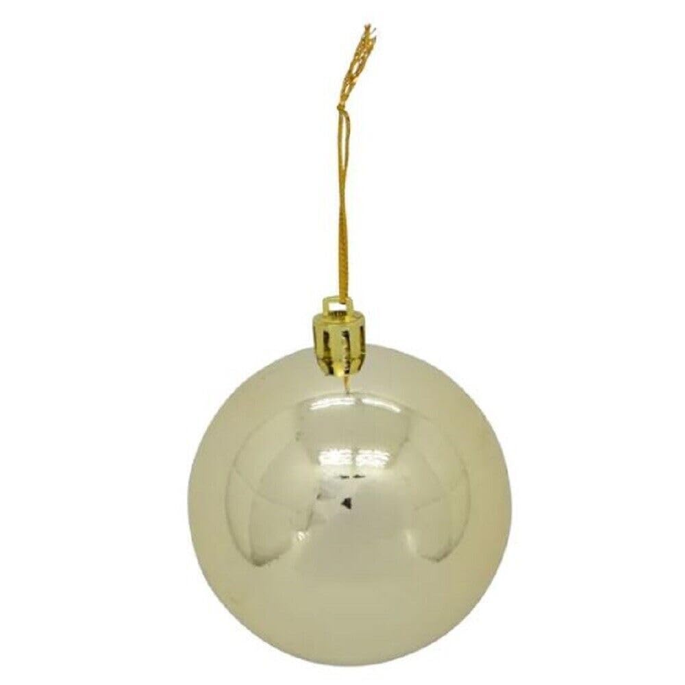 Gold Ball Christmas Tree Ornaments 8 Piece Set 2.75 Inch - Gifts and Decorations for Christmas, Halloween and Holidays