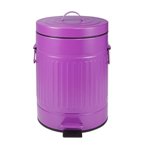 TKFDC Lid Trash Can for Home, Kitchen, and Bathroom Garbage (Color : D)
