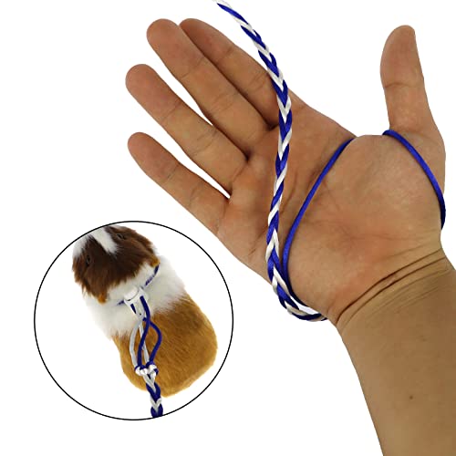 Toysructin 5Pcs Hamster Harness Leash with Bell, Adjustable Small Animal Training Traction Rope, Colorful Rat Leash Lead Mini Pet Walking Running Ropes for Hamster, Rat, Ferret, Mouse, Squirrels