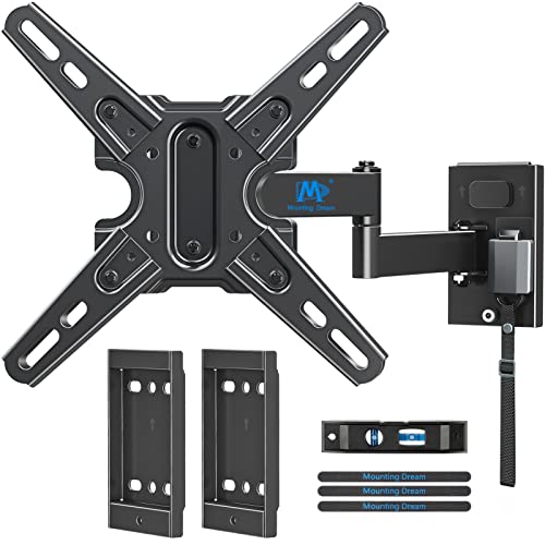 Mounting Dream UL Listed Lockable RV TV Mount for Most 13-43 inch TV, RV Mount for Camper Trailer Motor Home, Full Motion TV Wall Mount Quick Release with Dual Wall Plates, VESA 200mm, 22 lbs, MD2212