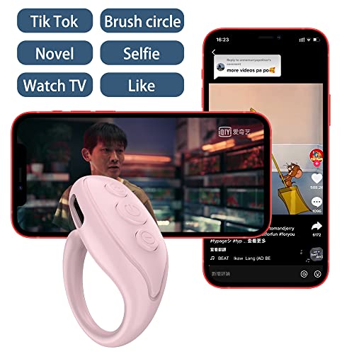 TIKTOK Video Bluetooth Remote Control Page Turner for iPhone Smartphones Tablets, Wireless Ring Camera Shutter Remote Control, Bluetooth 5.0USB for iOS and AndroidâŚ