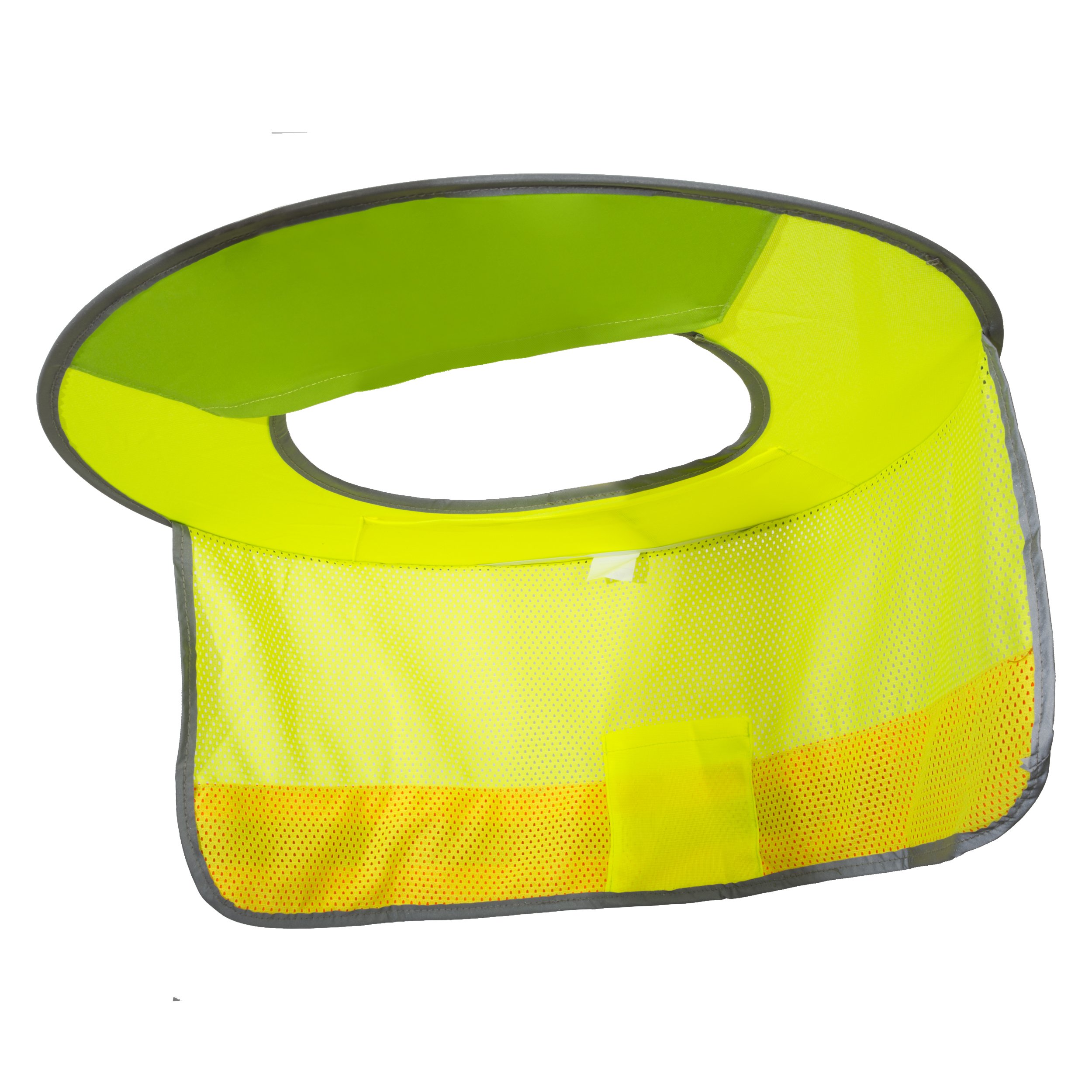 Hard Hat Sun Shield - High Visibility, Reflective, Full Brim Mesh Sun Shade Protection, Hard Hat Shade, Neck Shade, Hardhat Accessory (Yellow/Lime)