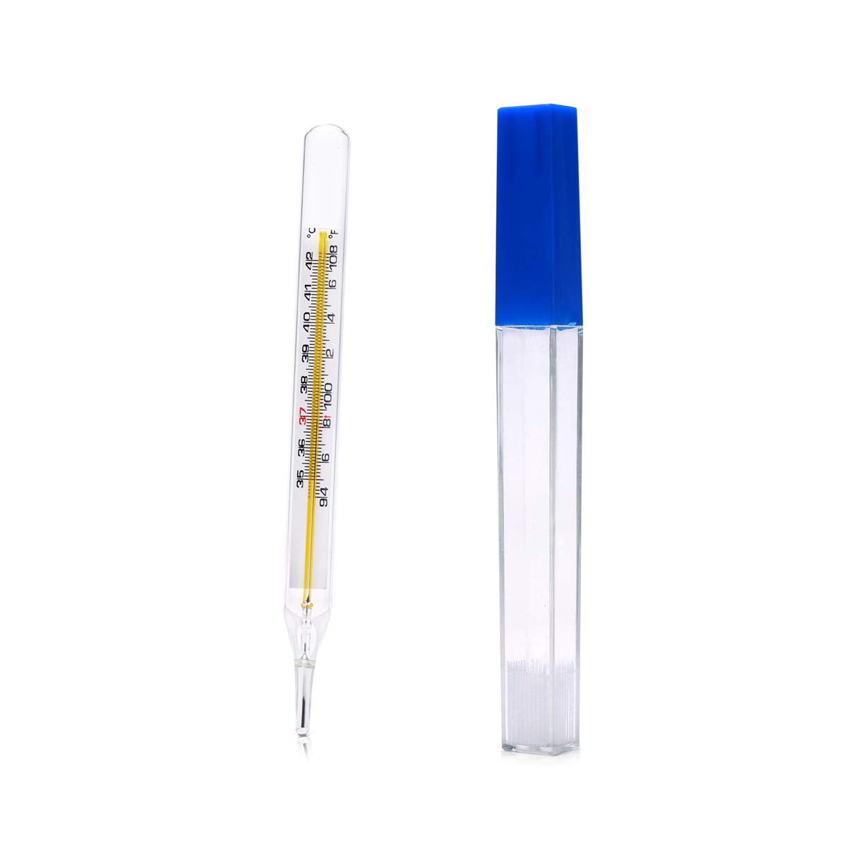 Ruiyx Glass Oral Temperature for Fever Test, Temperature Axillar Temperature 94-108 °F Armpit Fast Reading Fever Indicator