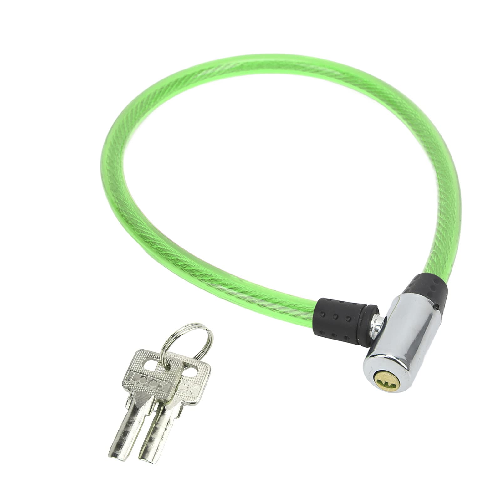 LAIONTY Bike Lock Durable Steel Wire Cables Lock with Keys Easy to Use Motorcycles Bike Lock Accessory (Green)