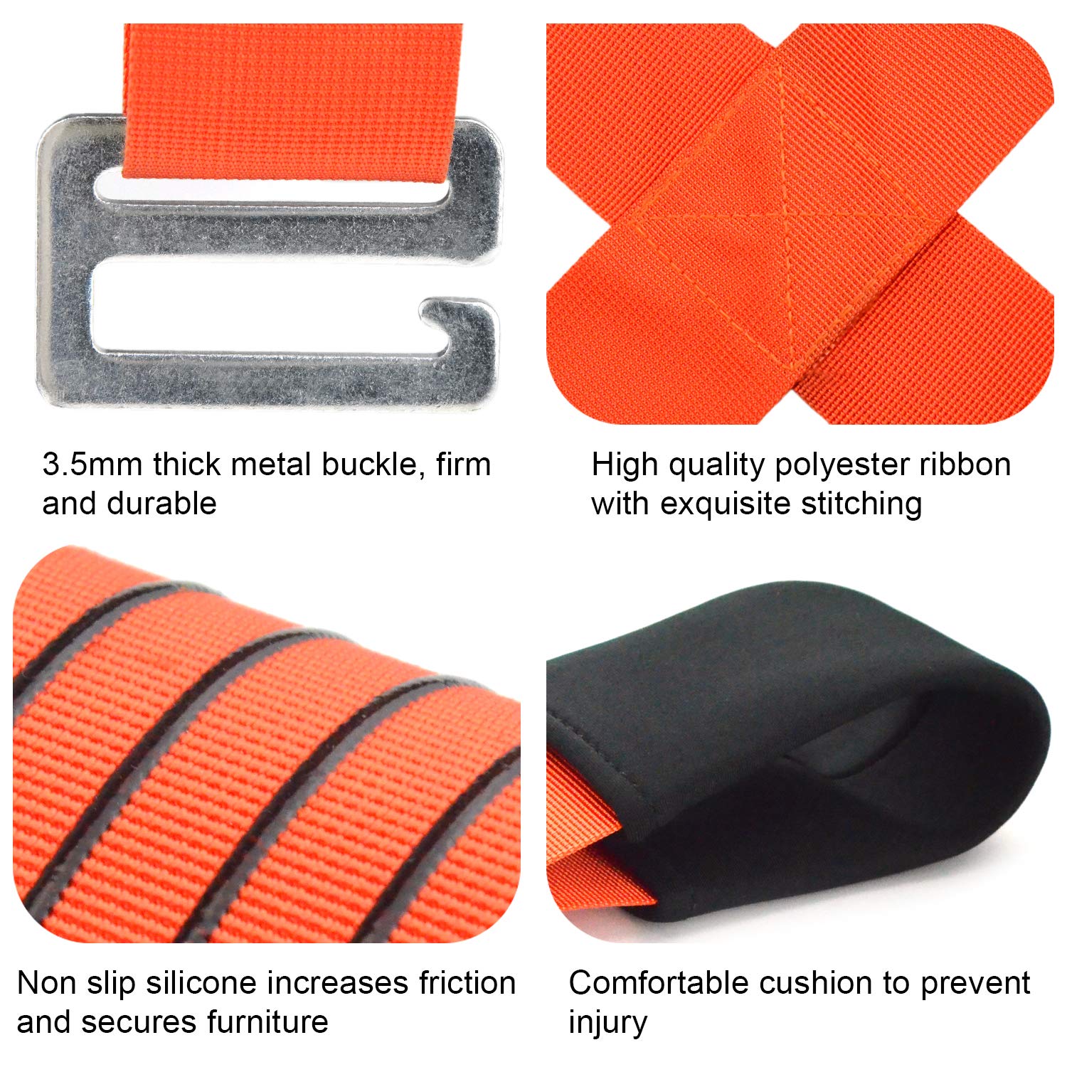 Moving Straps Lifting System Kit Moving Strap with Non-Slip Silicone for 2-Person and Widen Handle Lifting Straps for 1-Person for House-Moving, Furniture, Appliances, Boxes, Heavy Objects Moving