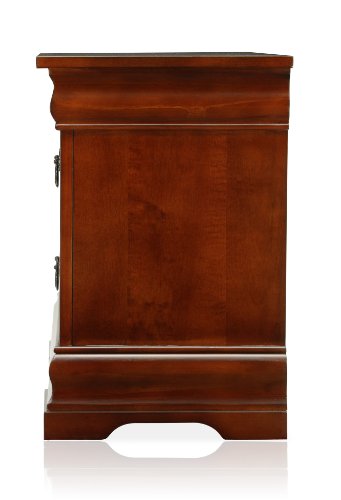 Furniture of America Ashburia Nightstand, Warm Cherry