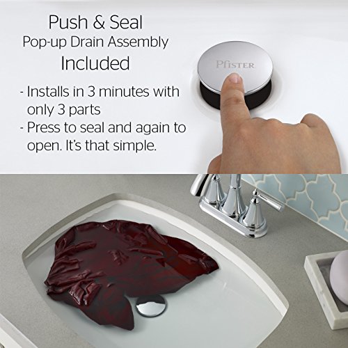 Pfister Weller Bathroom Sink Faucet, Single Handle, Single Hole or 3-Hole, Polished Chrome Finish, LG42WR0C