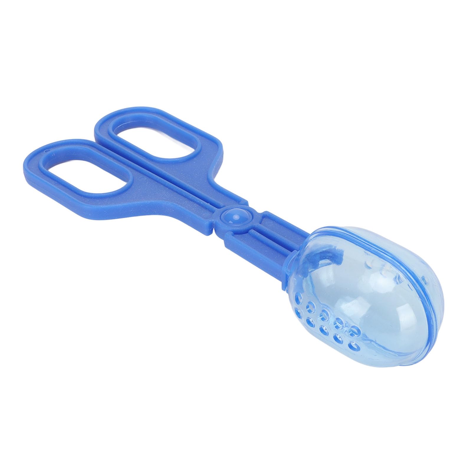 Reptile Feeding Clamp, Feeding Tool, Reptile Poop Scoop,Amphibian Terrarium Feeding and Cleaning Tool, Multipurpose Reptile Feeding Claw Collector, with Vents for Lizard Spider Tortoise(Blue)