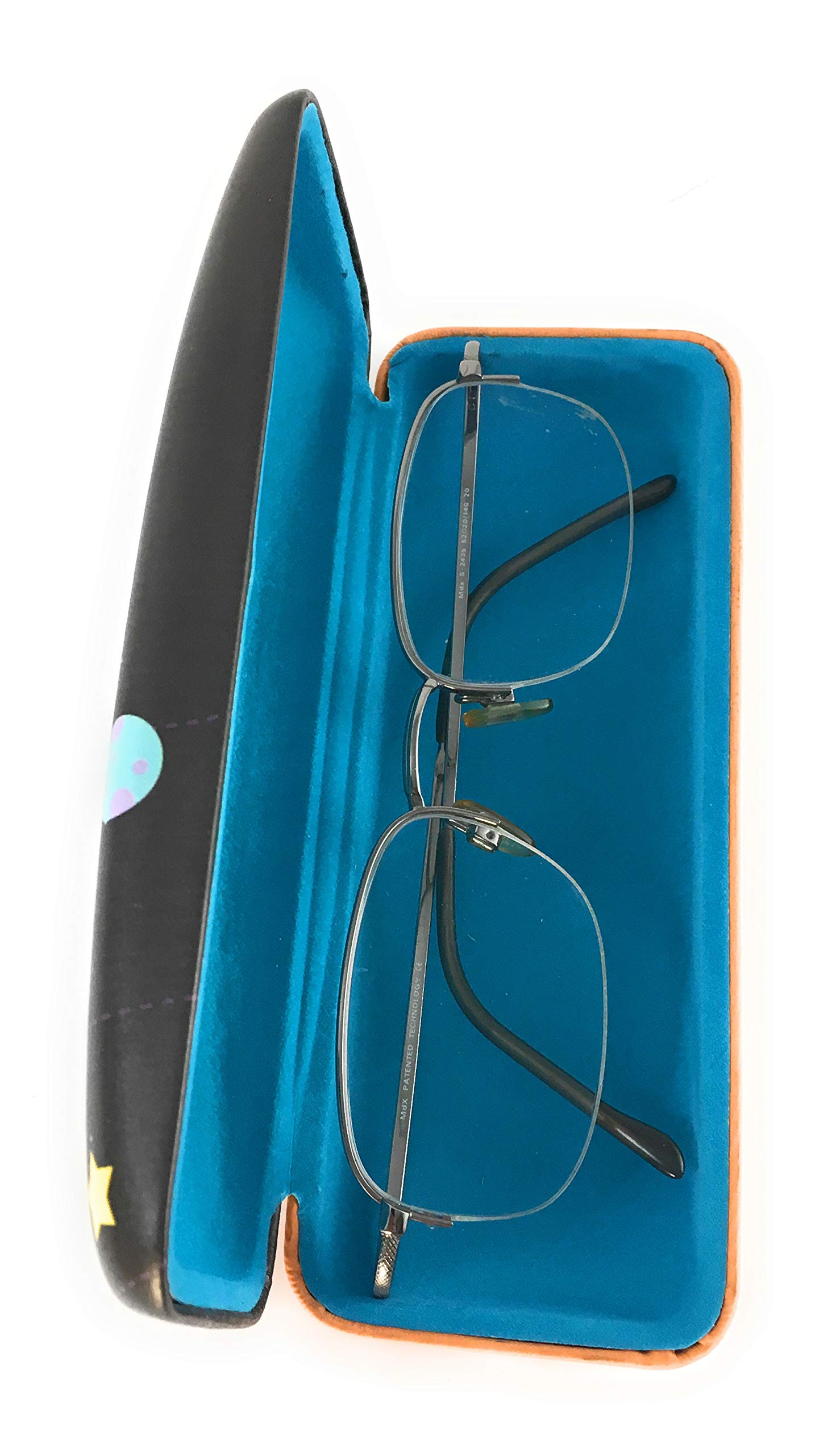 Hard Shell Glasses Case For Small Eyeglass Great Gift for Boys Girls Kids & Children (Brown)