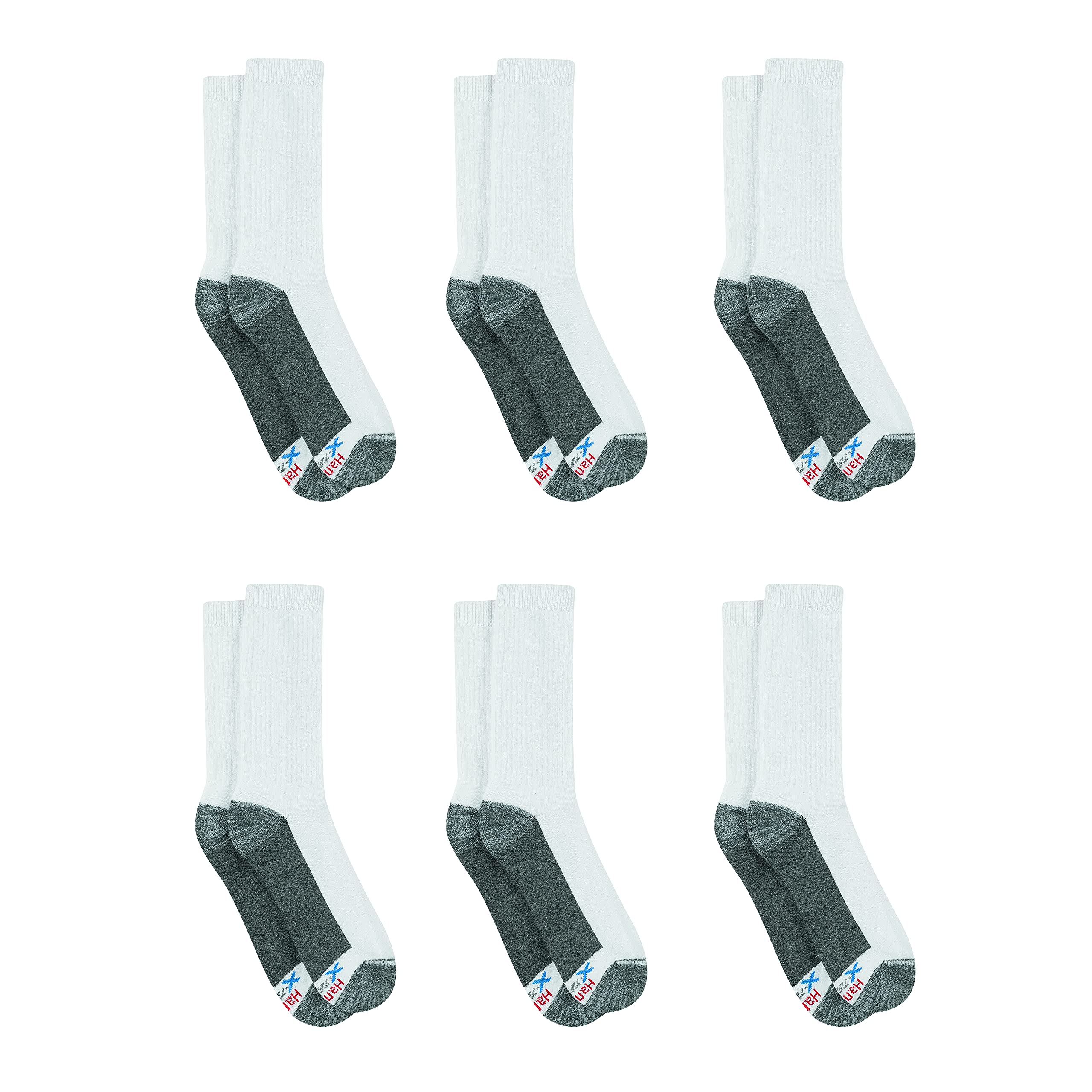 Hanes Ultimate Men Socks, 6-pair Hanes Ultimate Men s 6 Pack Ultra Cushion FreshIQ Odor Control with Wicking Crew Socks Black, Black, One Size US
