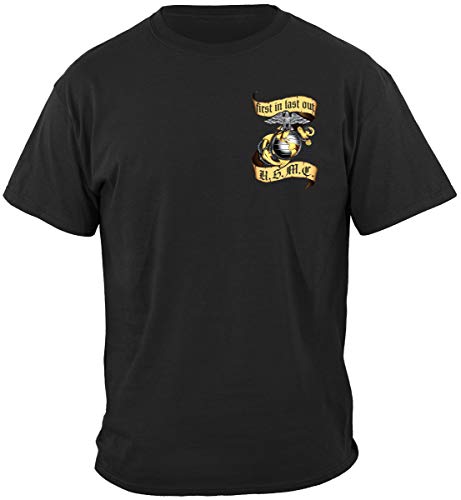 United States Marine Corps Flag | First in Last Out Marine Corps Shirt AL232M