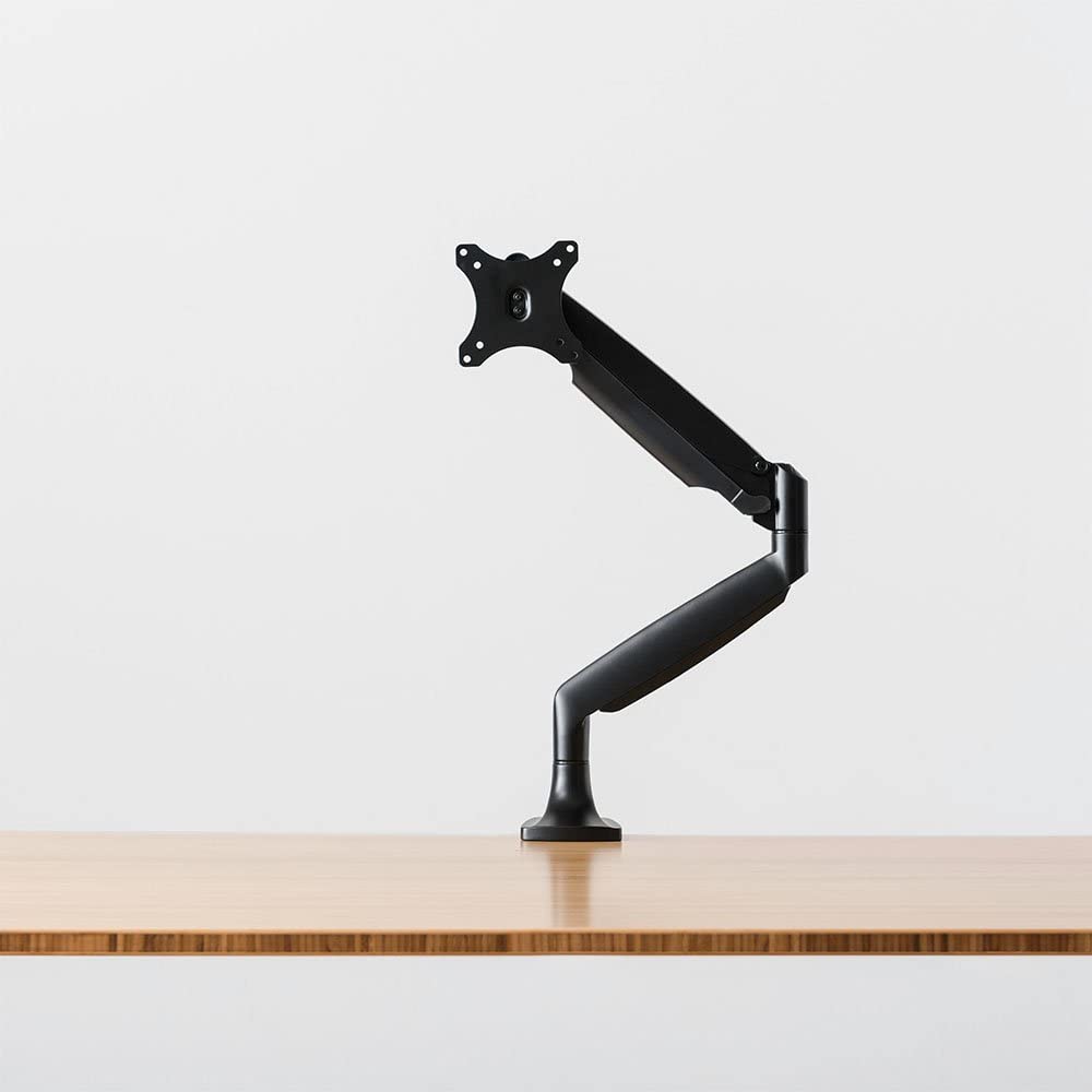 Fully Jarvis Monitor Mounting Arm - fits up to 32" Computer Display (Single, Black)