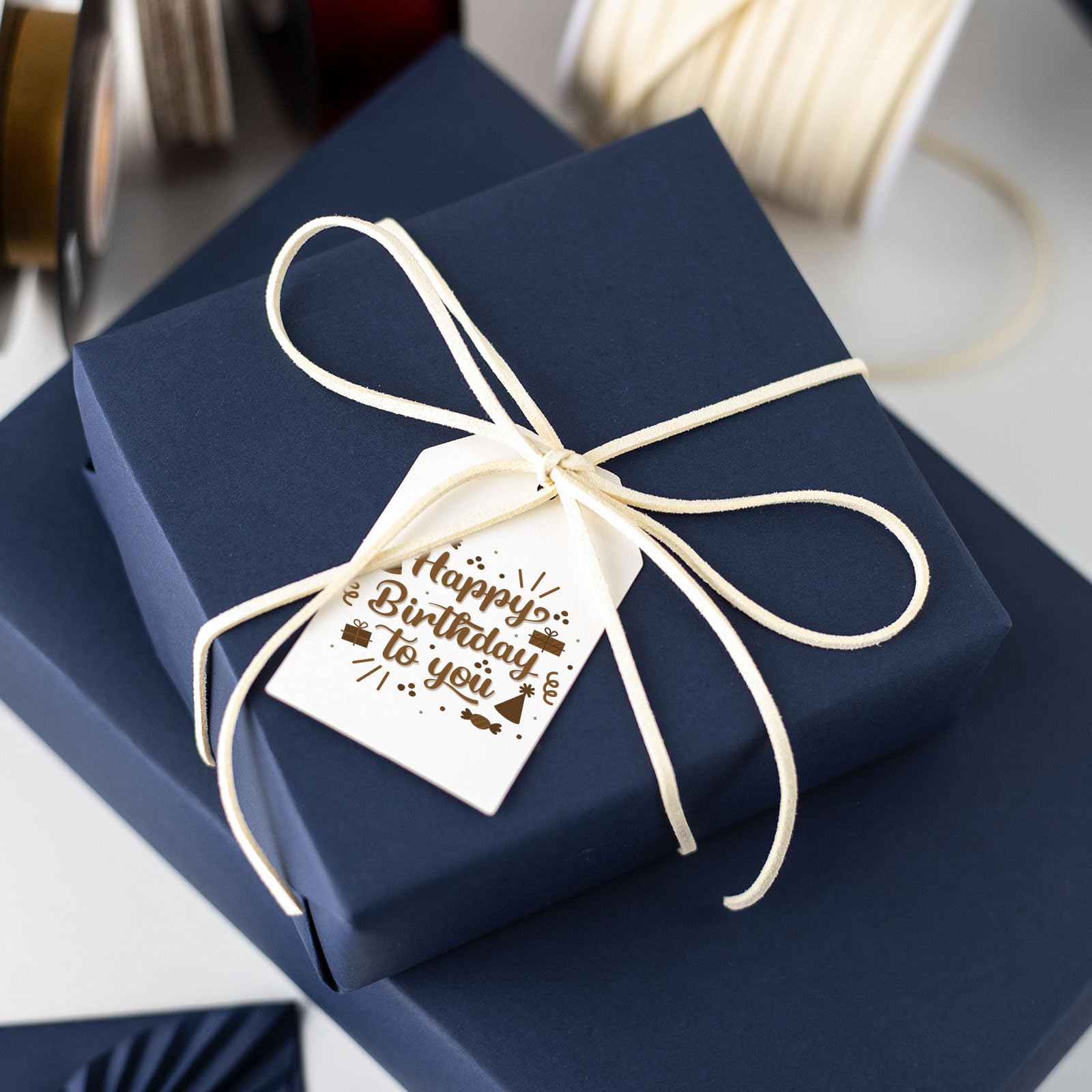Retrify Navy Blue Kraft Paper Roll - 30 Inches x 32.8 Feet Jumbo Roll Wrapping Paper for Birthday Gift, Bridal Shower, Wall Art, Crafts, Parcel, Bulletin Boards, Floor Covering