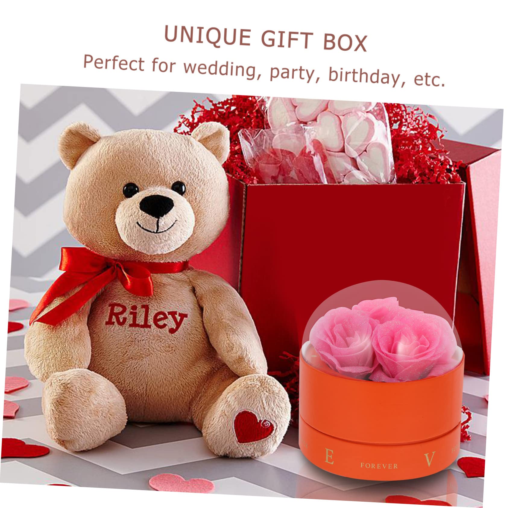 GARVALON Box packing box candy Wedding Chocolate Container holiday packing mini cupcake containers eternal flower Valentine cake plastic container Acrylic the time carrying case