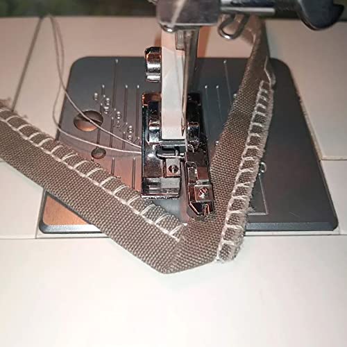 TISEKER Snap On Overcast Presser Foot (G) Fits for All Low Shank Snap-On Singer, Brother, Babylock,New Home, Janome, Kenmore, Euro-Pro, White, Juki, Simplicity, Elna Sewing Machines